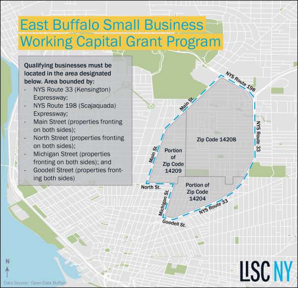 East Buffalo capital Grant Program map